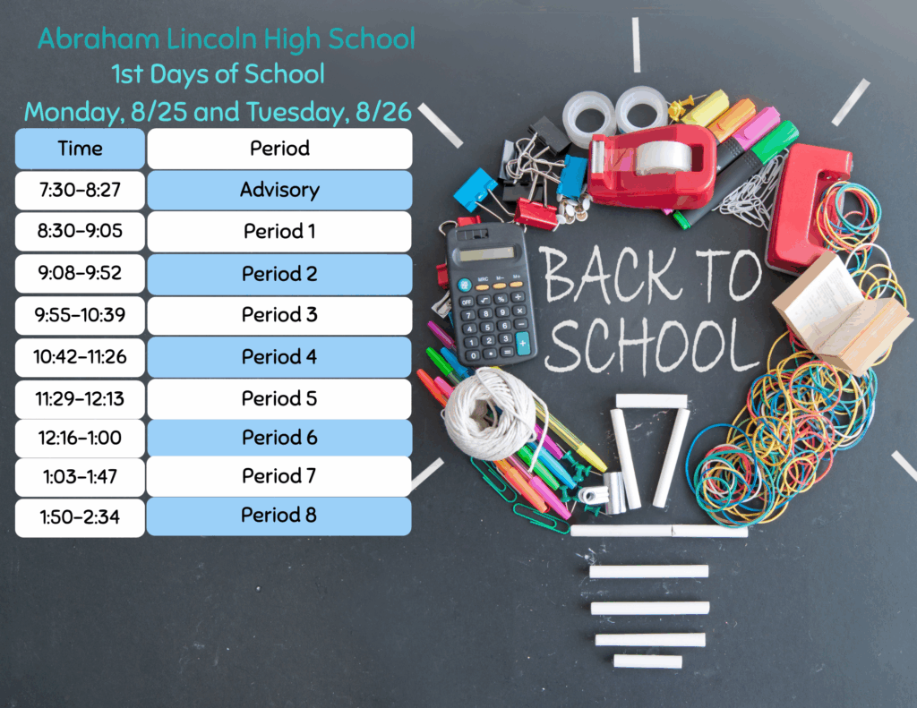 Bell Schedules - Abraham Lincoln High School